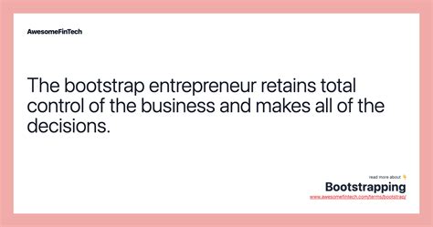 bootstrapping awesomefintech blog