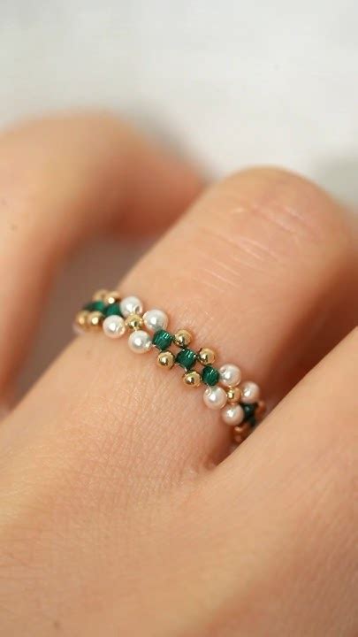 크리스탈 진주 비즈반지 만들기 Youtube