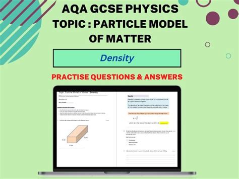 Aqa Gcse Physics Density Revision Questions And Answers [2023] Teaching Resources