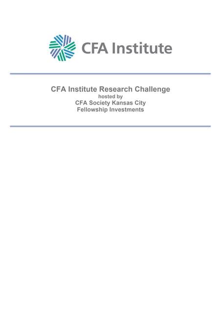 Fellowship Investments Cfa Research Challenge Pdf