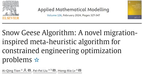 2024年数学sci2区top：雪雁算法sga，深度解析性能实测 Csdn博客