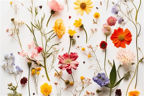 Flat Lay Wild Flowers Nature Youworkforthem