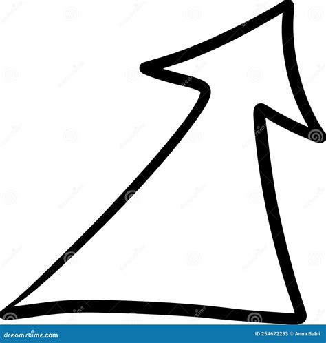 Sketch Arrow Simple Vector Illustration Stock Illustration Illustration Of Sketch White