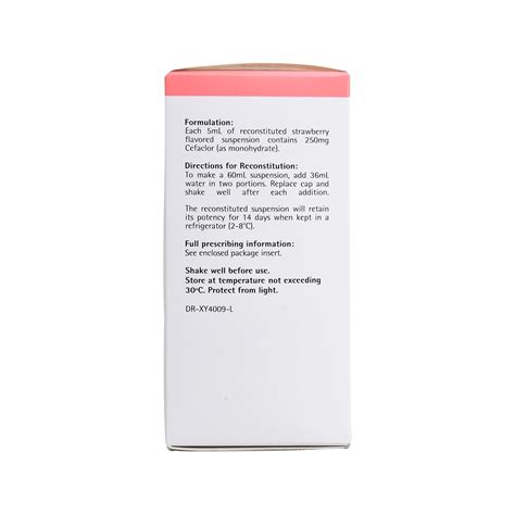 Ceclor Cefaclor 250 Mg5 Ml Powder For Oral Suspension 60 Ml