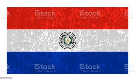 Ilustración De Bandera De Paraguay Colores Oficiales Y Proporción