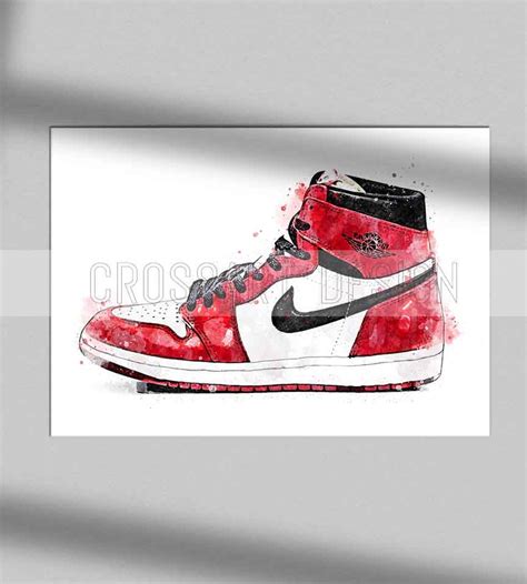 Jordan Art Air Jordan Poster Jordan Print Wall Art Hone Decor Etsy
