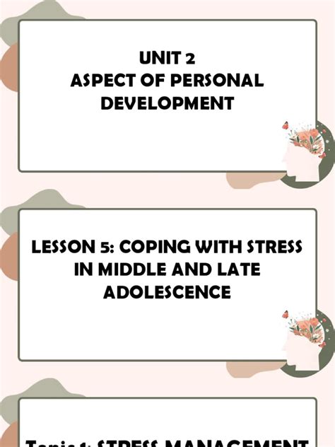 Perdev Lesson 5 And 6 Coping With Stress In Middle And Late Adolescence