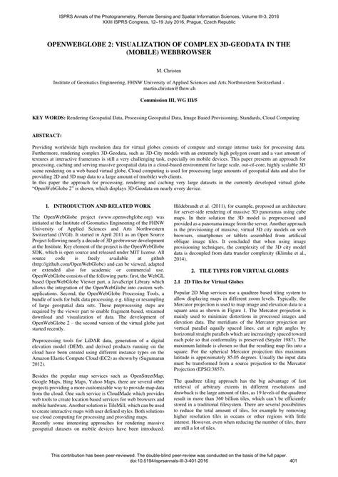 Pdf Openwebglobe 2 Visualization Of Complex 3d Geodata In The Mobile Webbrowser