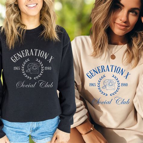 Retro Generation X Sweatshirt Gen X Social Club Vintage Gen X Apparel