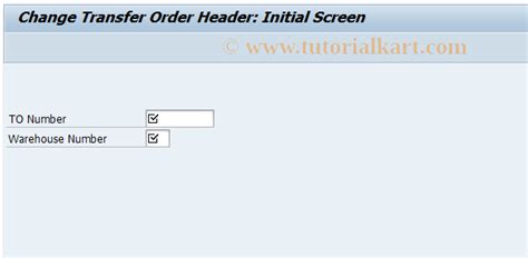 LT1A SAP Tcode Change Transfer Order