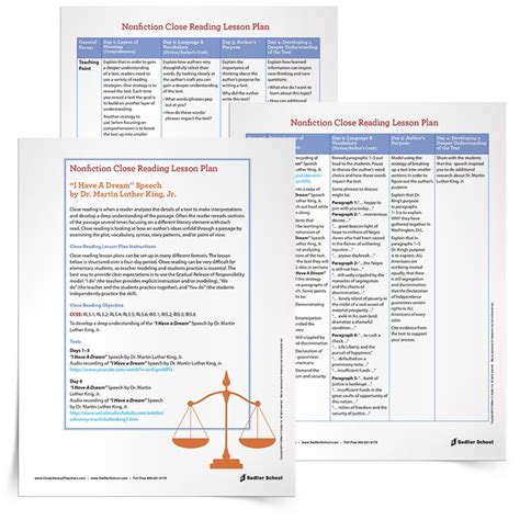 Close Reading Lesson Plan