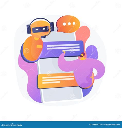 Chatbot Virtual Assistant Abstract Concept Vector Illustration Stock Vector Illustration Of