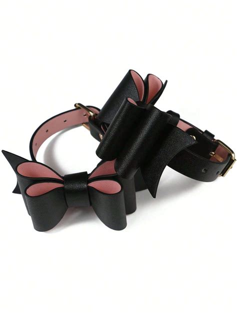 Pack SM Sexy Soft Leather Bow Handcuffs Perfect For BDSM And Couples Sex Toys SHEIN UK