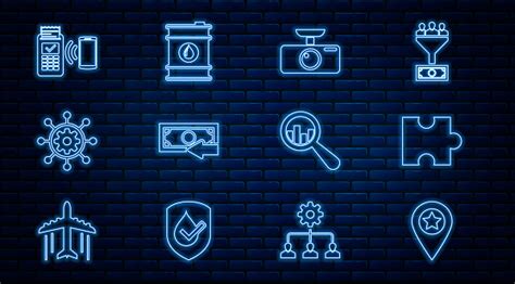 별 퍼즐 조각 자동차 Dvr 캐시백 프로젝트 관리 Pos 단말기 돋보기 및 분석 및 배럴 오일 아이콘으로 라인 위치를 설정합니다 벡터 가솔린에 대한 스톡 벡터 아트 및 기타