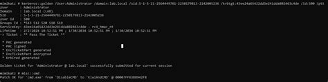 [active Directory] Kerberos Golden Ticket Vk9 Security