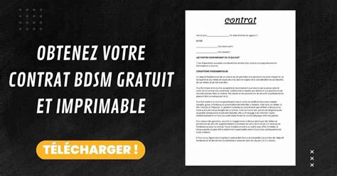 Contrat Bdsm Bdsm Luxe