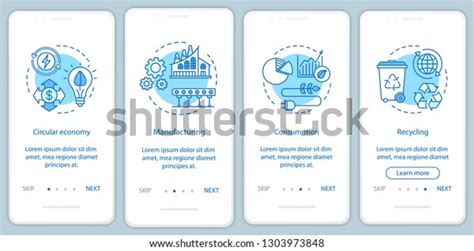 Circular Economy Onboarding Mobile App Page Stock Vector Royalty Free 1303973848 Shutterstock