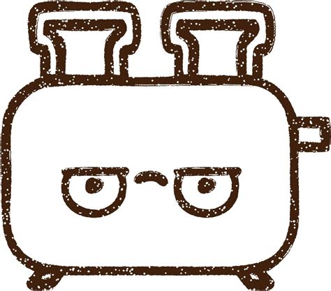 Toaster Charcoal Drawing 12261477 Vector Art At Vecteezy