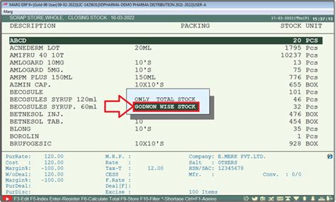 How To View Godown Wise Stock Report In Marg Software