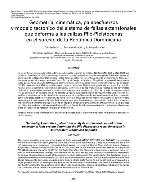 Pdf Geometry Kinematics Paleostress Analysis And Tectonic Model Of The Extensional Fault