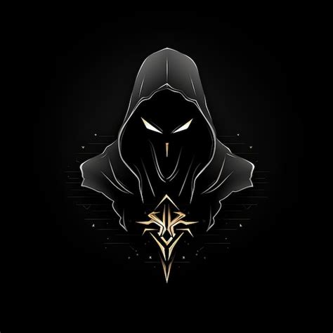 Premium Photo Hooded Hacker Logo Mascot
