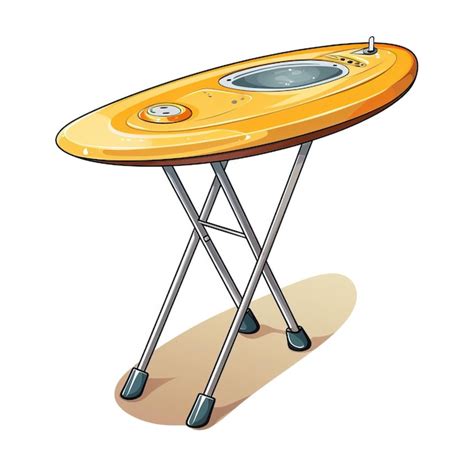 Premium Photo Yellow Color Ironing Board Cartoon Vector White Backgroun Premium Photo Yellow Color Ironing Board Cartoon Vector White Backgroun