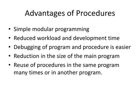 Chap6 Procedures And Macros Pptx Web Development Internet