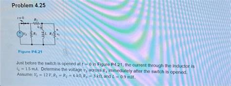 Solved Problem 425 10 R₂ R₁ Figure P421 L R33 Just