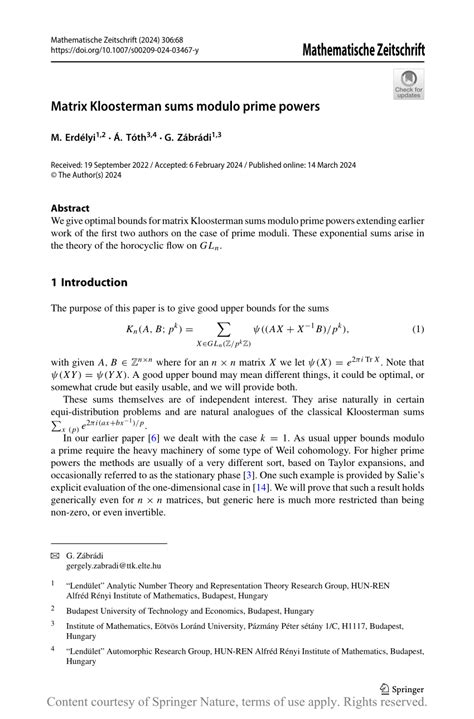 Pdf Matrix Kloosterman Sums Modulo Prime Powers
