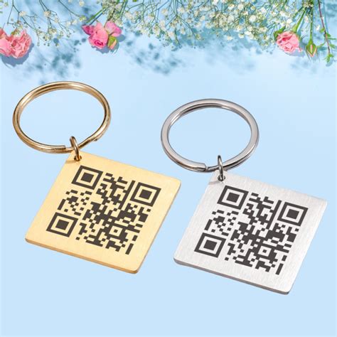 Custom Qr Code Keychainpersonalized Qr Code Keychaint For