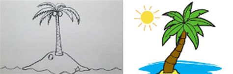 How To Draw A Palm Tree Step By Step Simply And Easily