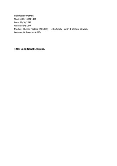 PDF Conditional Learning