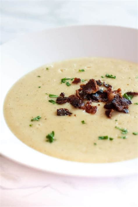 Roasted Parsnip And Potato Soup Served From Scratch