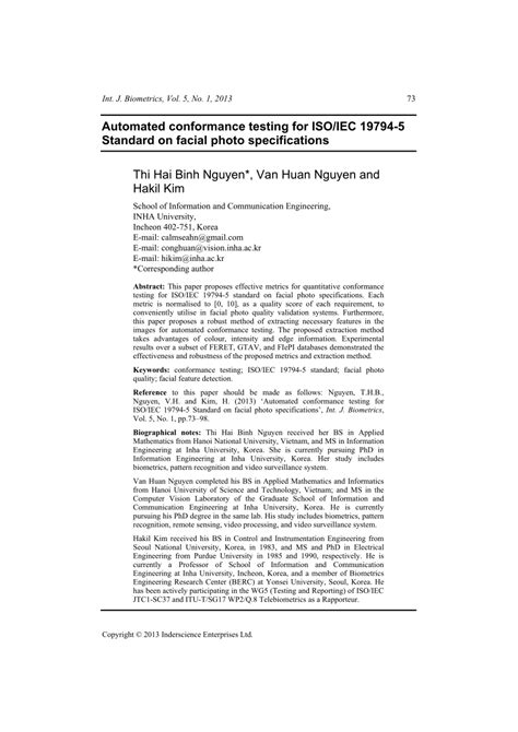 Pdf Automated Conformance Testing For Isoiec 19794 5 Standard On