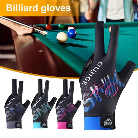 Sioweci Billiard Pool Gloves 3 Finger Design Left Hand Snooker Cue