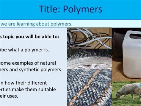 Polymers ~ Ks3 ~ Year 8 Teaching Resources