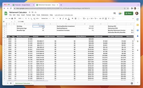 Retirement Calculator Spreadsheet John Otander