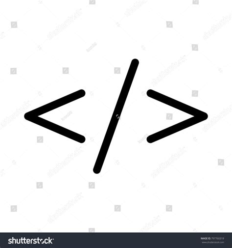 Html Coding Symbols Stock Vector Royalty Free Shutterstock