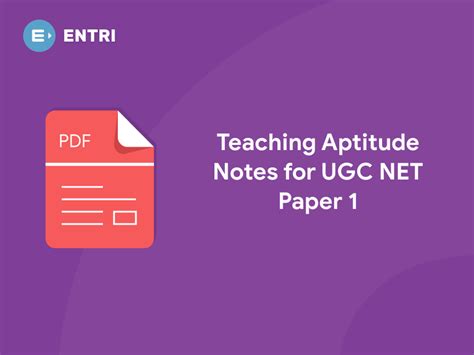 Teaching Aptitude Notes For UGC NET Paper Entri Blog