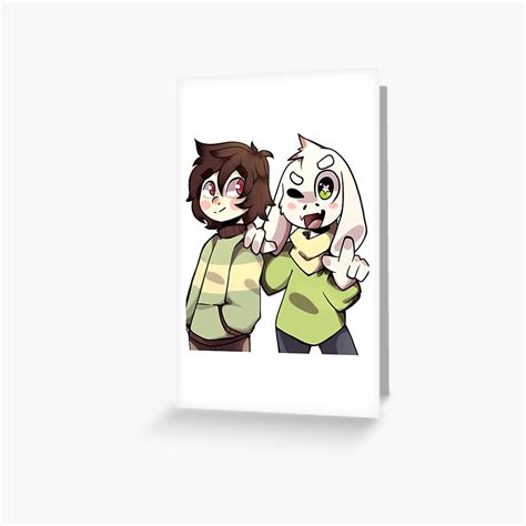 Undertale Game Chara And Asriel Greeting Card By Jamesdarci3