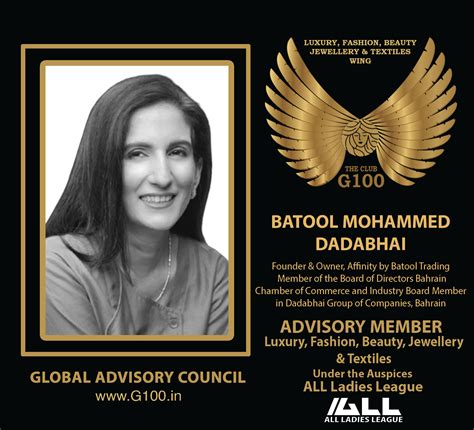 Global Advisory Councils Luxury Fashion Beauty Jewellery And Textiles Wing G100 Group Of 100