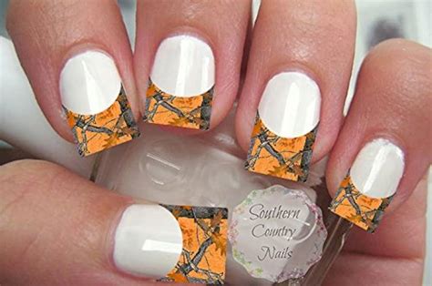 Camo French Tip Nail Designs