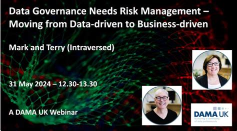 Webinar Ksir For Data Governance Dama Uk Posted On The Topic Linkedin