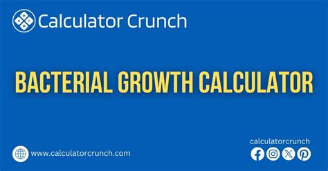 Bacterial Growth Rate Calculator Calculator Crunch