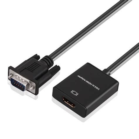HD 1080P VGA D Sub Male To HDMI Female Audio Video Adapter Converte For PC HDTV AV Monitor In