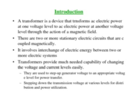 SOLUTION Transformer Notes Studypool