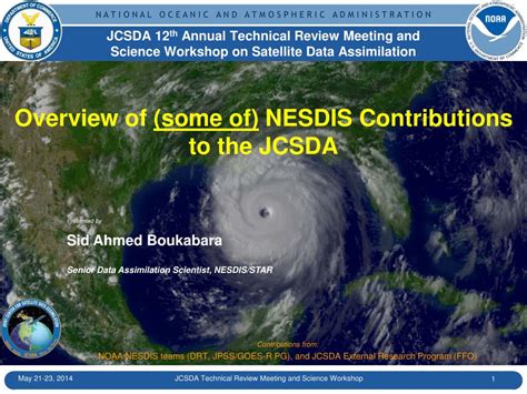 PPT JCSDA Th Annual Technical Review Meeting And Science Workshop On Satellite Data