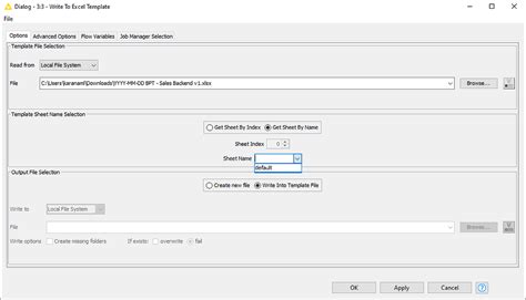 Issue With Write To Excel Template Node For Large Xlsx Files Knime