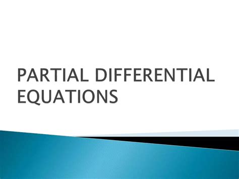 Partial Differential Equations Pptx