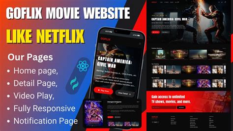 Build A Responsive Movie Website Using Reactjs And Tailwind Css Youtube